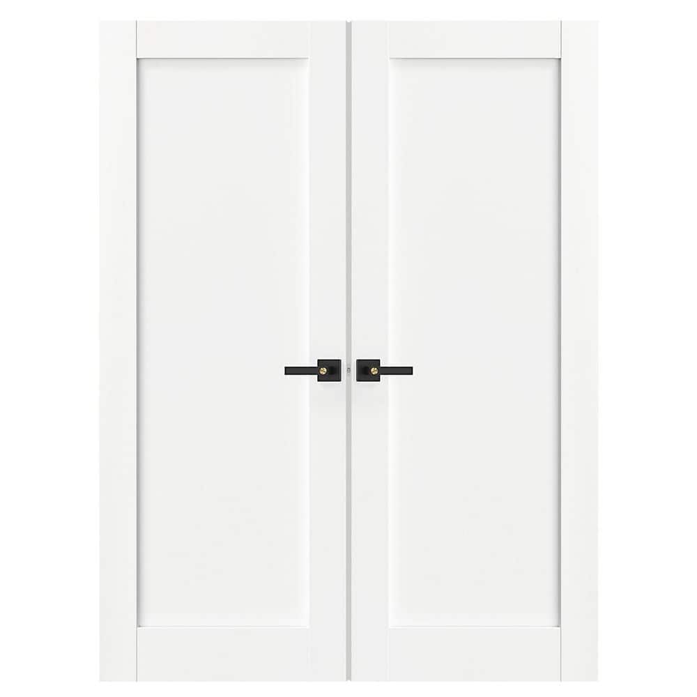 TENONER 60 in. x 80 in. MDF, Composite, Pre-assembled, Primed, White, 1 ...