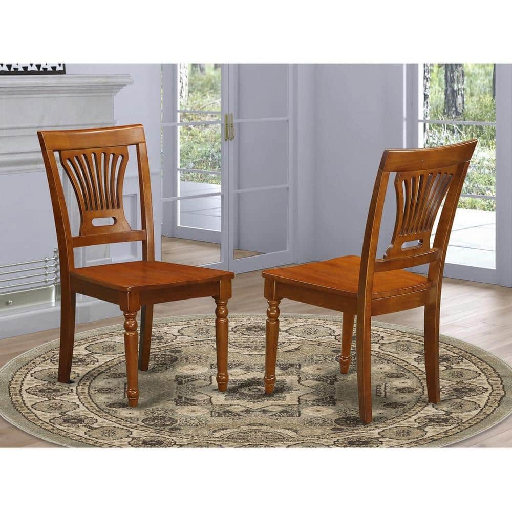 HOME IMPORTS EMPORIUM Saddle Brown Wooden Seat Stylish Back Dining ...