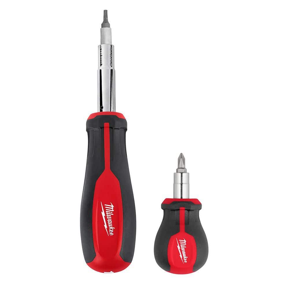 Milwaukee 11-in-1 Multi-Bit Screwdriver and 6-in-1 Stubby Multi-Bit ...