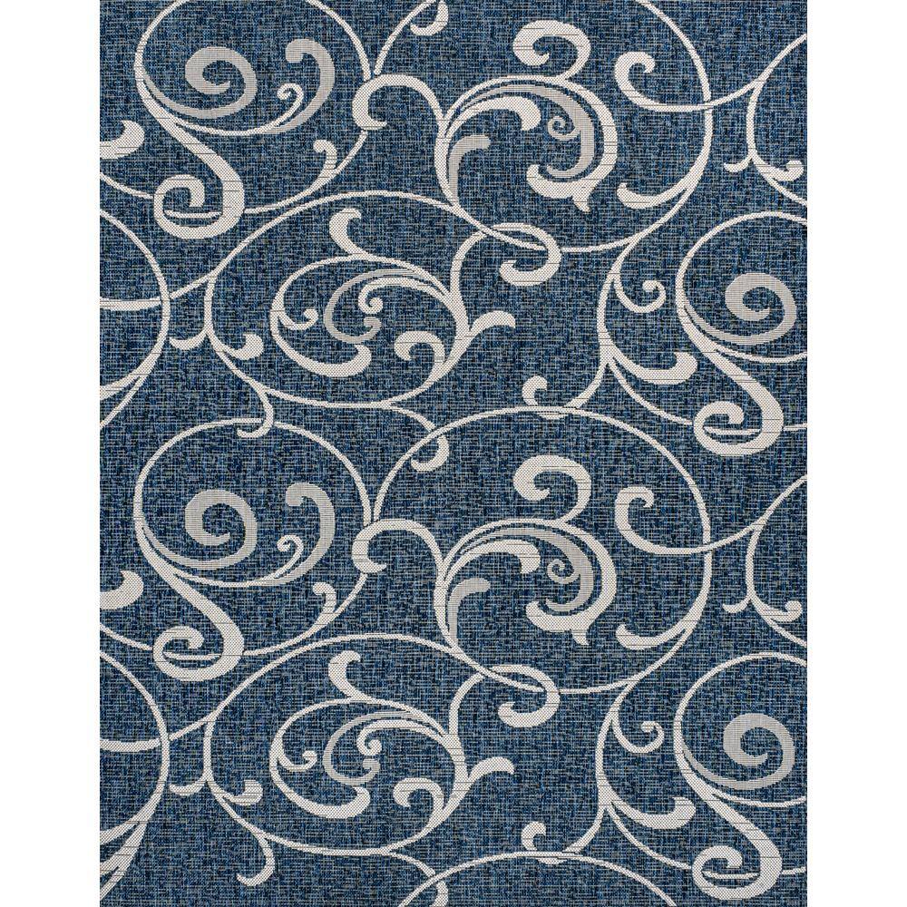 JONATHAN Y Maribel Traditional Classic All-Over Scroll Navy/Cream 3 ft ...