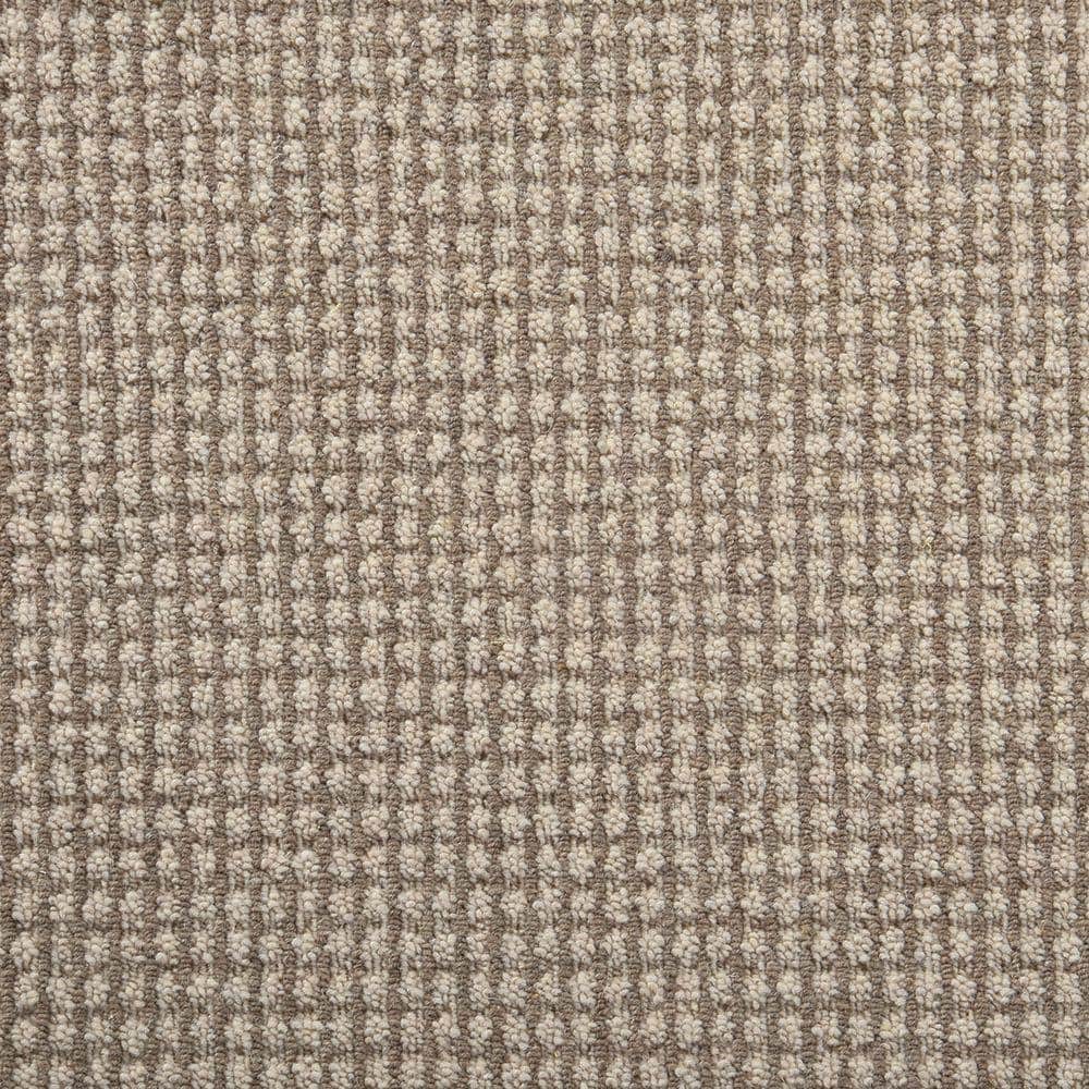 Natural Harmony Shenadoah Stripe Desert/Bark Brown 12 ft. 24 oz. Wool ...