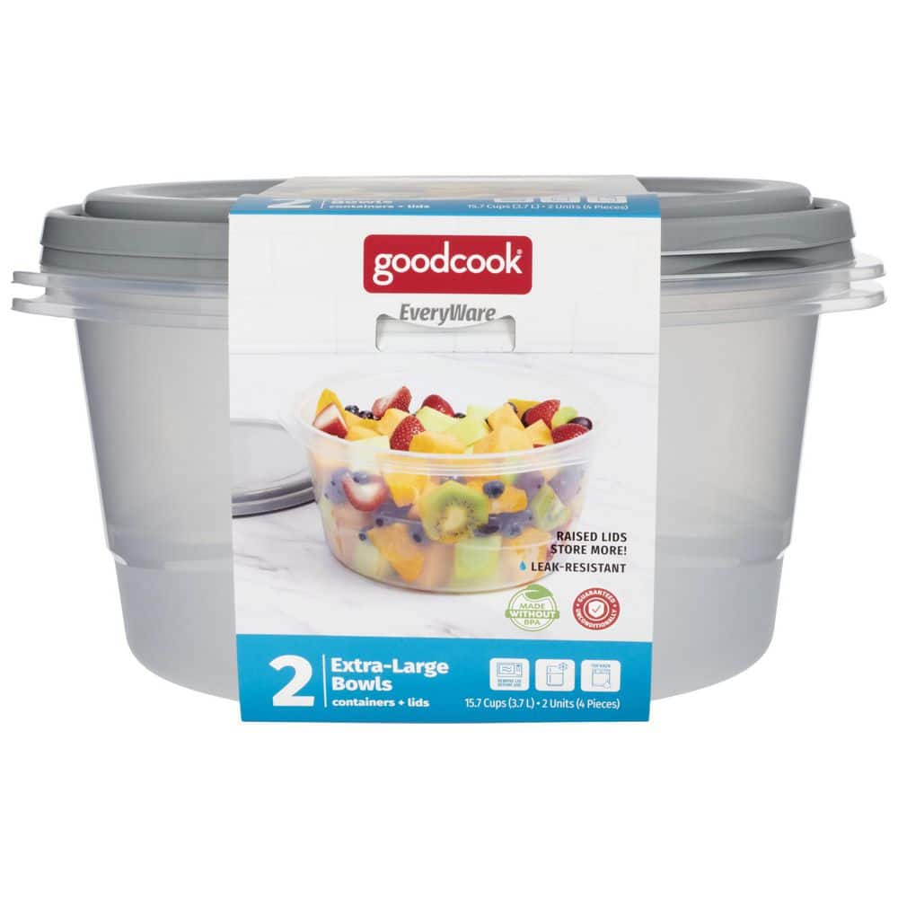 GoodCook EveryWare Extra Large Bowl Container 2 pack, Made Without BPA ...