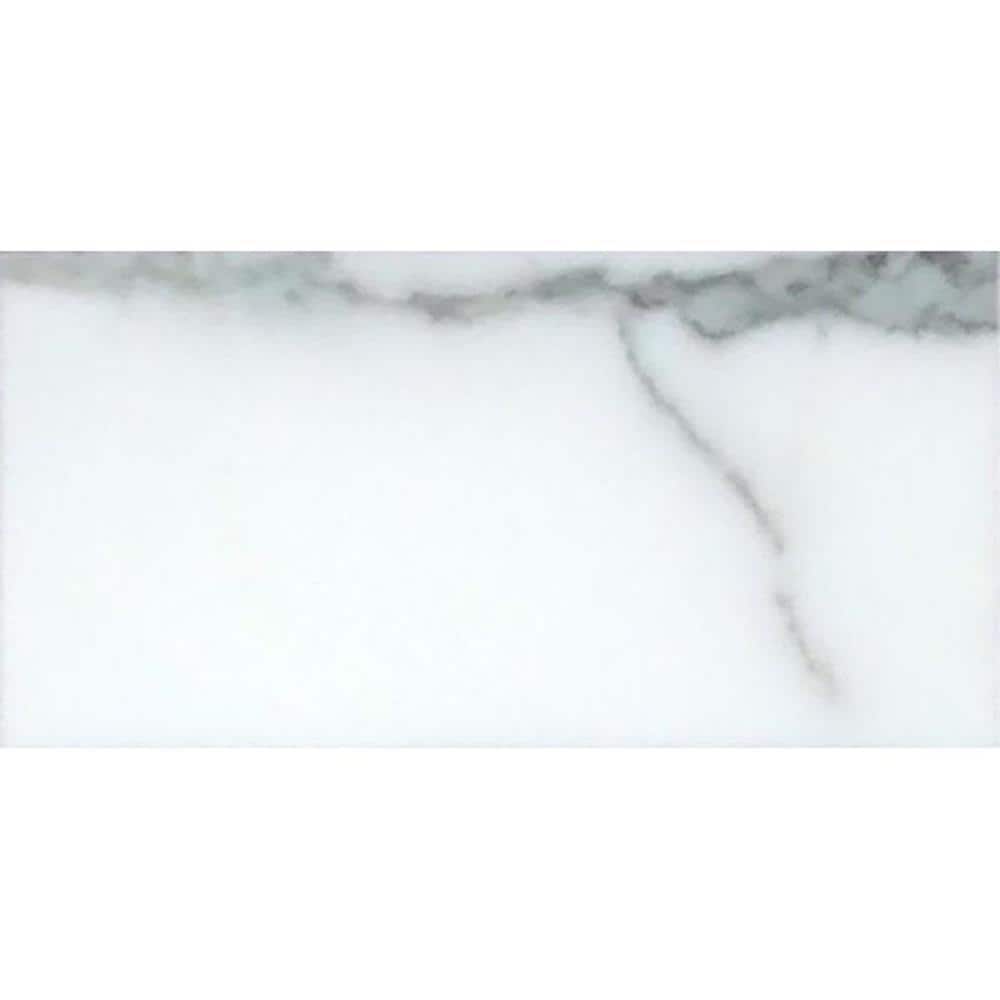 Apollo Tile Grandis White 12 in x 24 in Honed Calacatta Gold Marble ...