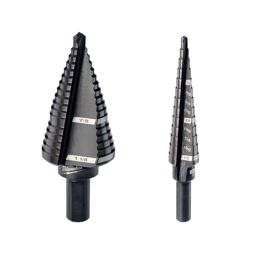 Milwaukee 7 8 In And 1 1 8 In 9 Step Black Oxide Drill Bit With 1 8
