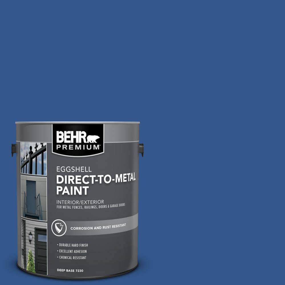 BEHR PREMIUM 1 gal. #PPU15-03 Dark Cobalt Blue Eggshell Direct to Metal ...
