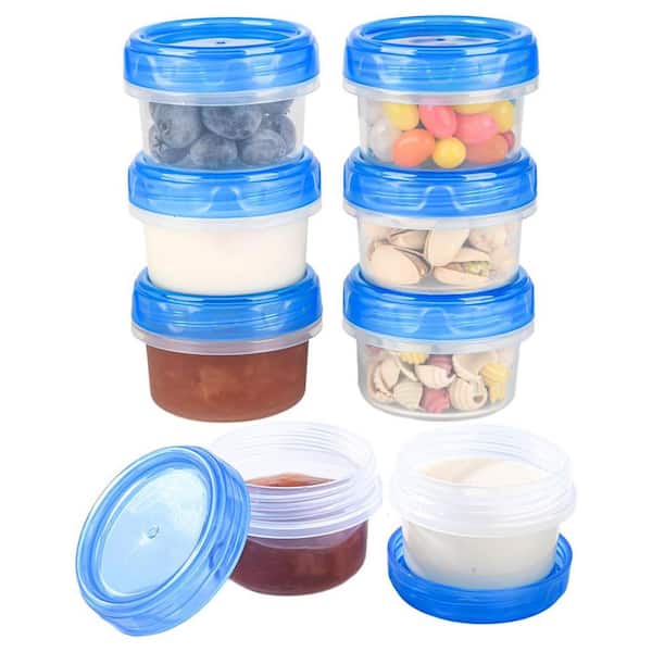 Adrinfly Salad Dressing Containers 8 Piece Reusable 2 oz Easy Open Leak ...