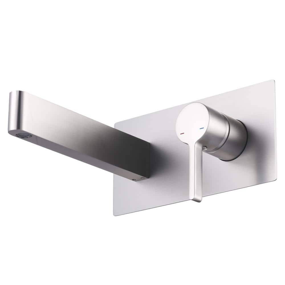 WOWOW Single Handle Wall Mounted Bathroom Faucet with Solid Brass Rough ...