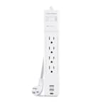 Cordinate 10 ft. 2-Outlet 2-USB Port Extension Cord Surge Protector in ...