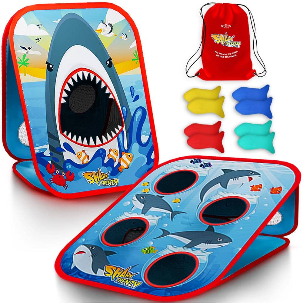 SWOOC Shark Frenzy 2-in-1 Bean Bag Toss Game for Kids with Carry Bag 5 ...
