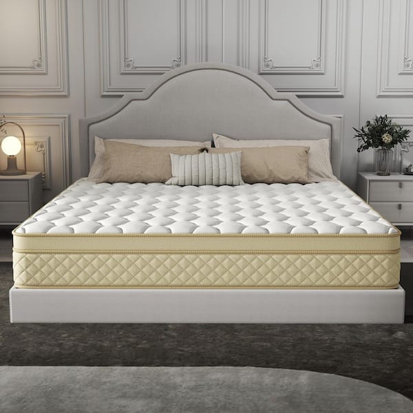 Soft Queen Medium Memory Foam Hybrid 14 in. Bed-in-a-Box Mattress HD ...