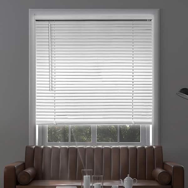 Chicology White Cordless Blackout Vinyl Mini Blind with 1 in. Slats ...