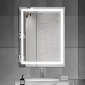 tunuo 32 in. W x 24 in. H Rectangular Frameless LED Lights Wall ...