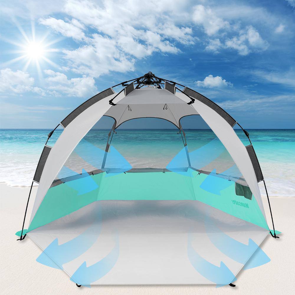 GARSING 8.15 ft. x 4.6 ft. 5-6 Person Automatic Pop Up Camping Tent in ...