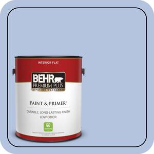 BEHR MARQUEE 1 qt. #600C-3 Periwinkle Bud Satin Enamel Interior Paint ...