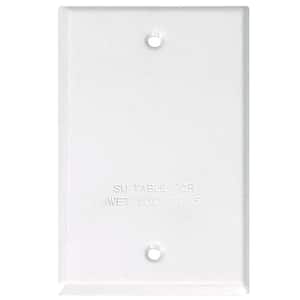 Commercial Electric 1-Gang Metal Weatherproof Blank Electrical Outlet ...