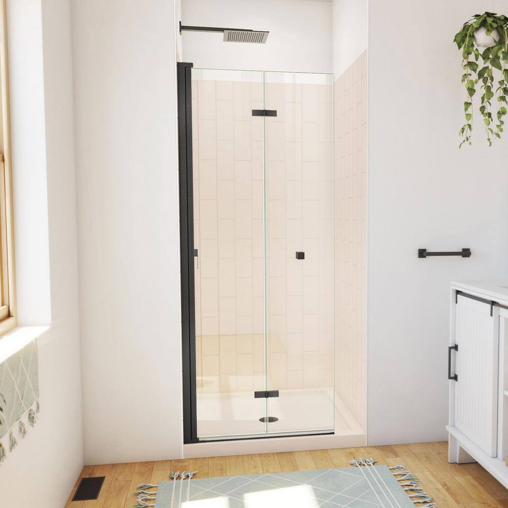 DreamLine 32 in. L x 32 in. W x 76-3/4 in. H Center Drain Alcove Shower ...