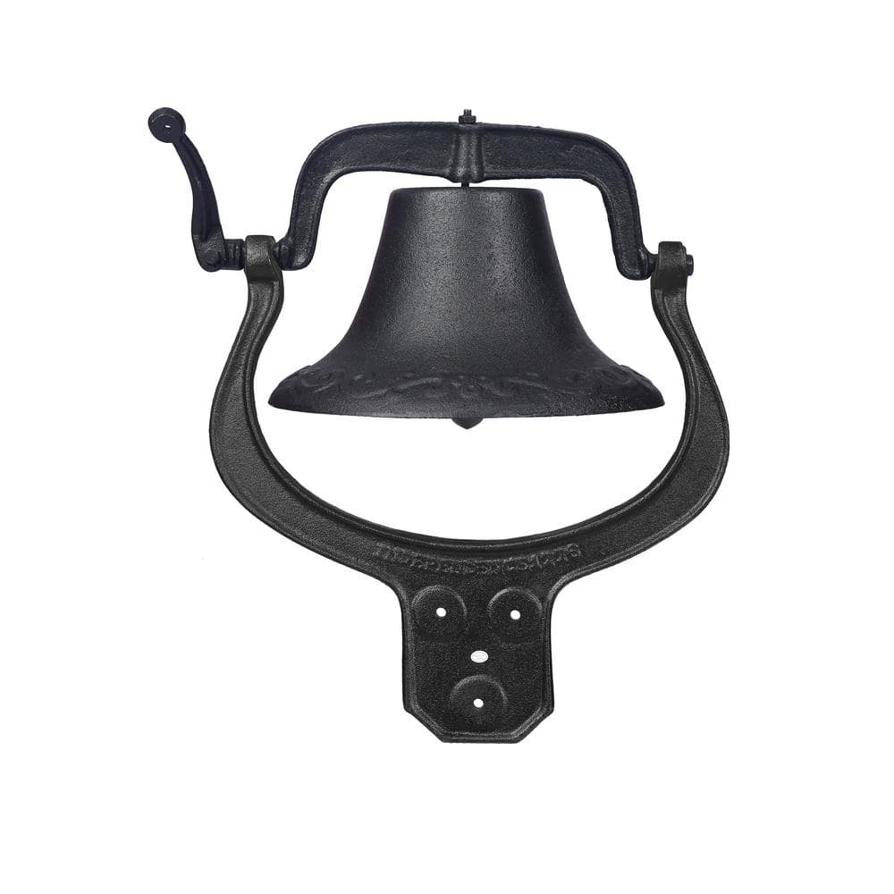 Kadehome Black Iron Wall Art Bell Dinner Bell, Door Bell, Large Cast GH ...