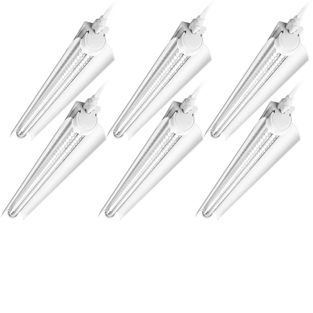 BIBIVIS 6-Pack 2 ft. Grow Lights, White Full Spectrum, T8 LED Grow ...
