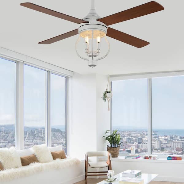 Luxury Farmhouse Rustic Reversible Ceiling Fan With Lights Depuley 60"