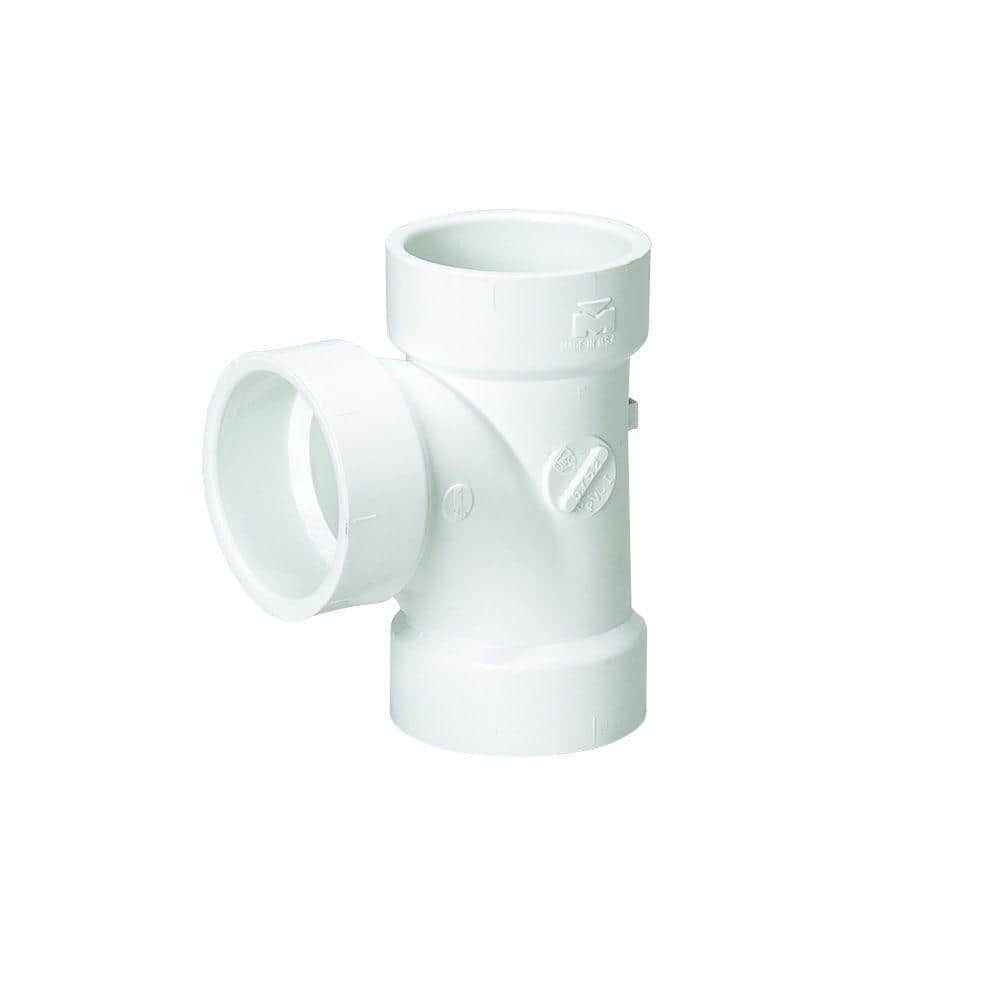 Mueller Streamline 3 in. PVC DWV All-Hub Sanitary Tee 05754H - The Home ...
