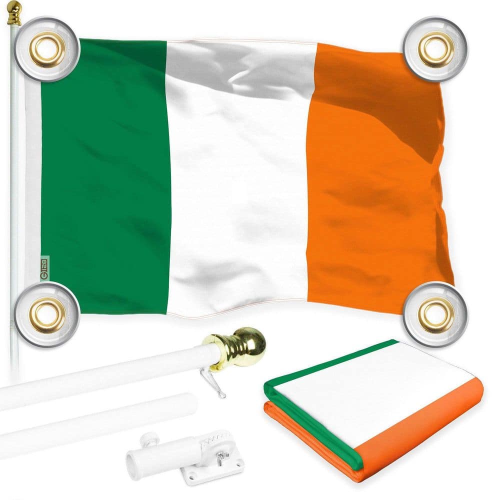 Oyezvary 3 ft. x 5 ft. Printed 150D Polyester Irel& Irish Flag with 4 ...