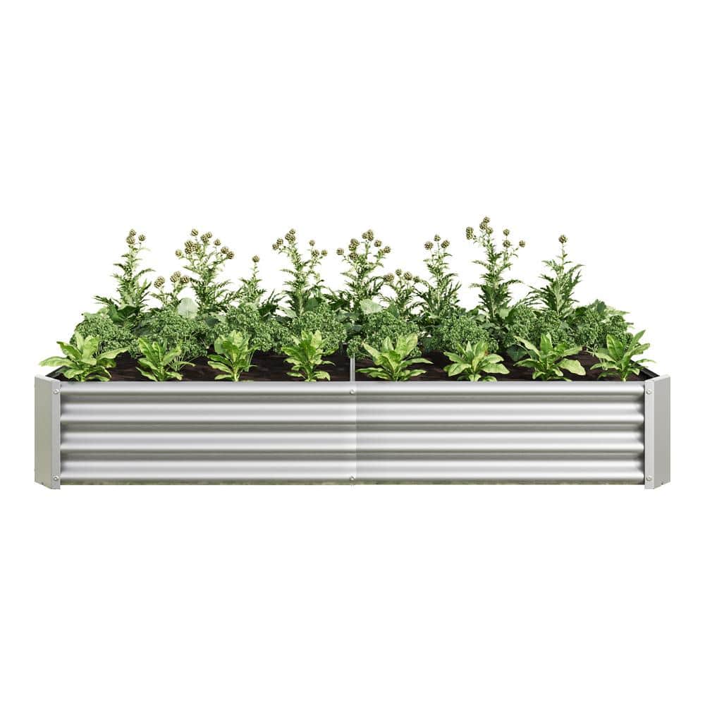 Tunearary 6 ft. x 3 ft. x 1 ft. Metal Raised Garden Bed for Planters ...