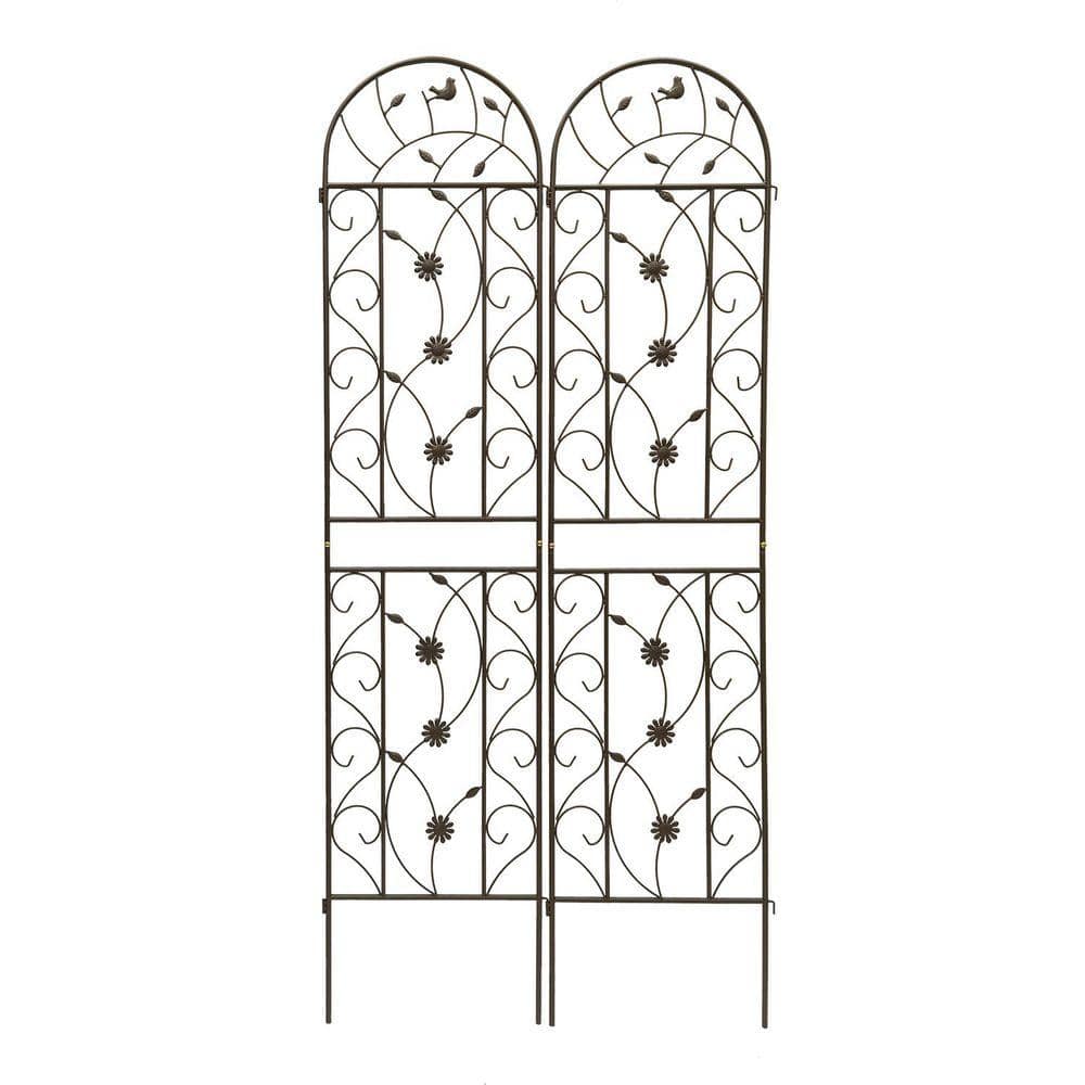 Gruisse Tall Rust-Resistant 86.7 in. x 19.7 in. Metal Support Frame for ...