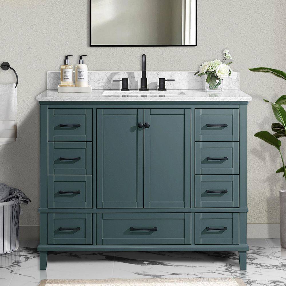 Home Decorators Collection Merryfield 43 in. Single Sink Antigua Green ...