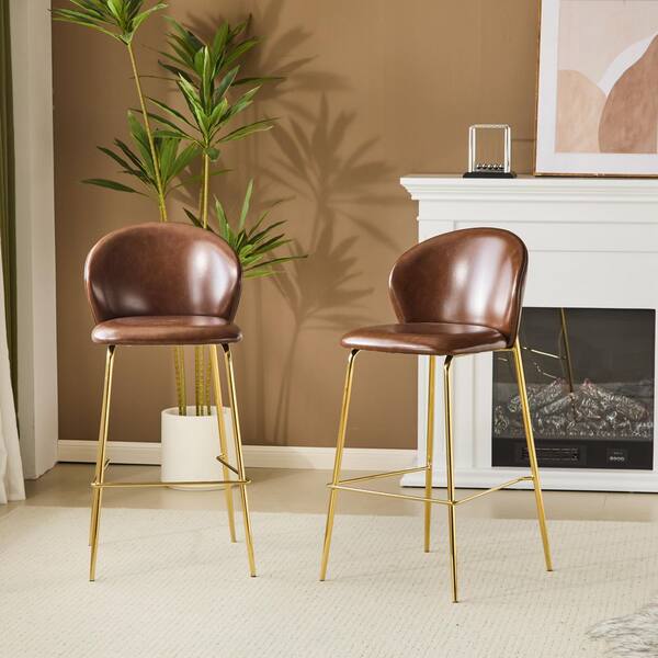 CHRISTOPHER KNIGHT HOME Evren 29.5 in. Modern Glam Faux Leather ...