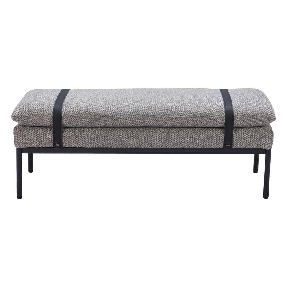 ZUO Pad 47.2 in W Bench Gray 110354 - The Home Depot