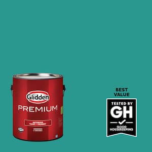 Glidden Diamond 1 qt. PPG1231-6 Azure Tide Semi-Gloss Interior Paint ...