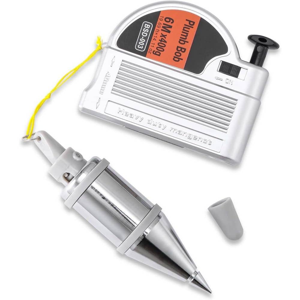 Laybus Retractable Plumb Bob Tool, 0.88 lb. 19 ft. Magnetic Plumb Bobs ...
