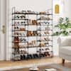 Karl home 62 in. H 50-Pair Black Shoe Rack 203032705015 - The Home Depot