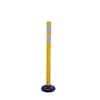 Three D Traffic Works 36 in. Yellow Round Delineator Post and Base with ...