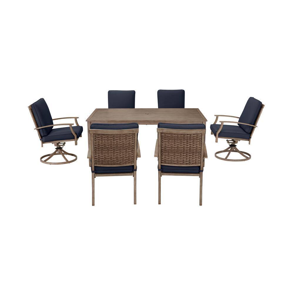 Have a question about Hampton Bay Geneva 7-Piece Brown Wicker Outdoor ...