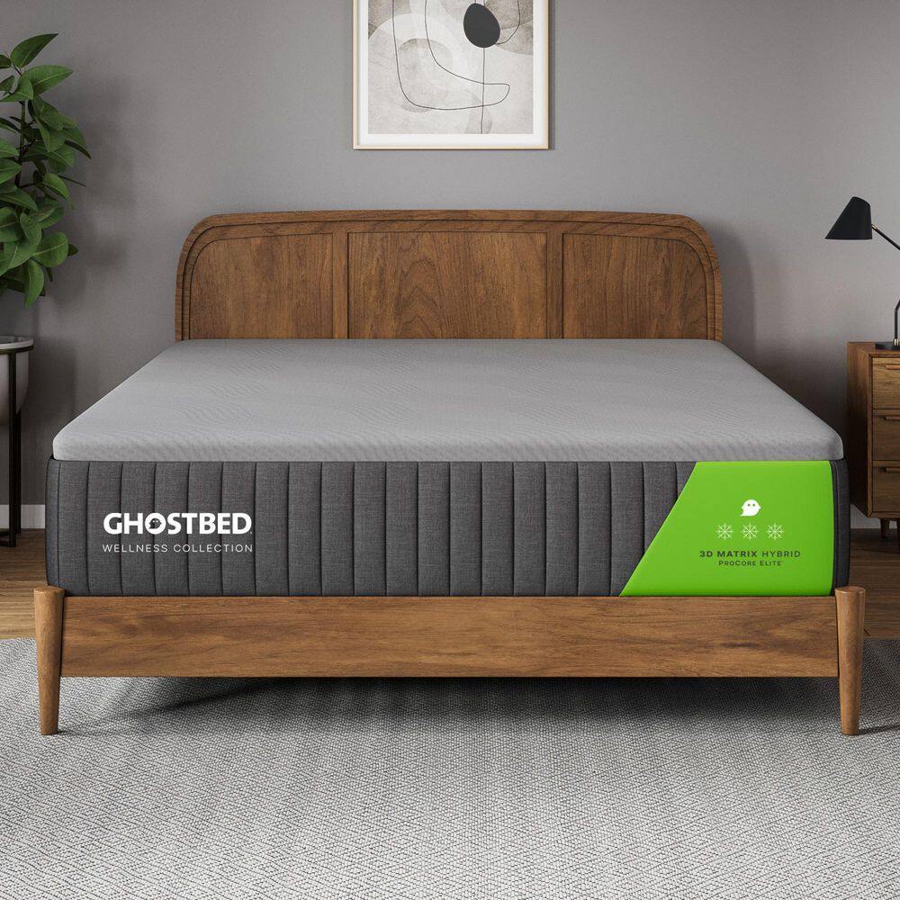 GhostBed 3D Matrix King Medium-Plush Hybrid Memory Foam Mattress 12 in ...