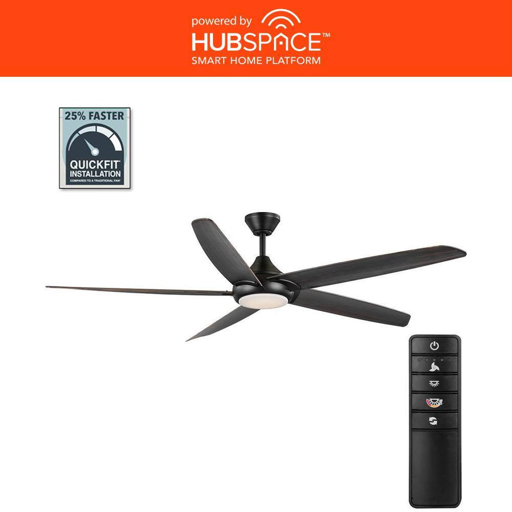 Home Decorators Collection Highstone 70 in. White Color Changing Indoor ...