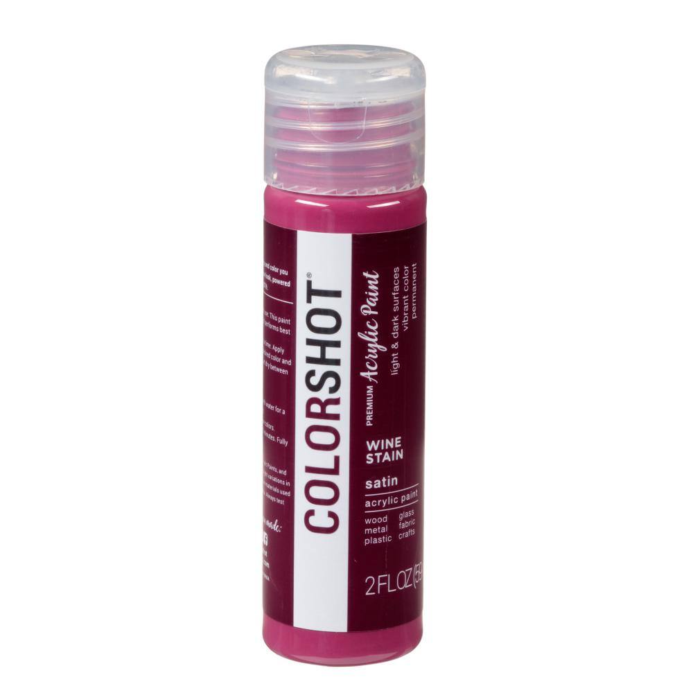 COLORSHOT 2 oz. Wine Stain Burgundy Craft Paint 43792 - The Home Depot