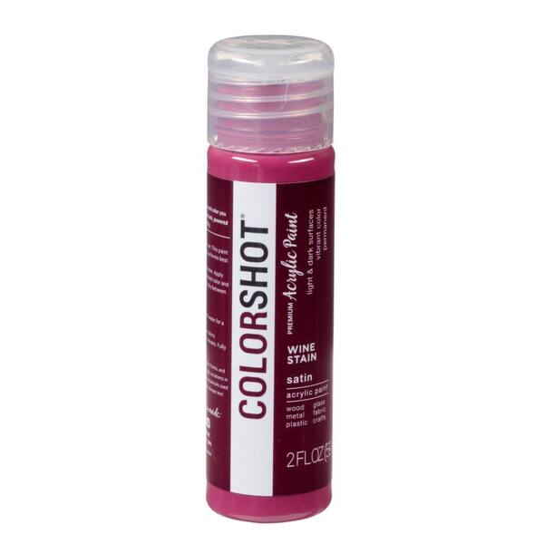 COLORSHOT 2 oz. Wine Stain Burgundy Craft Paint 43792 - The Home Depot