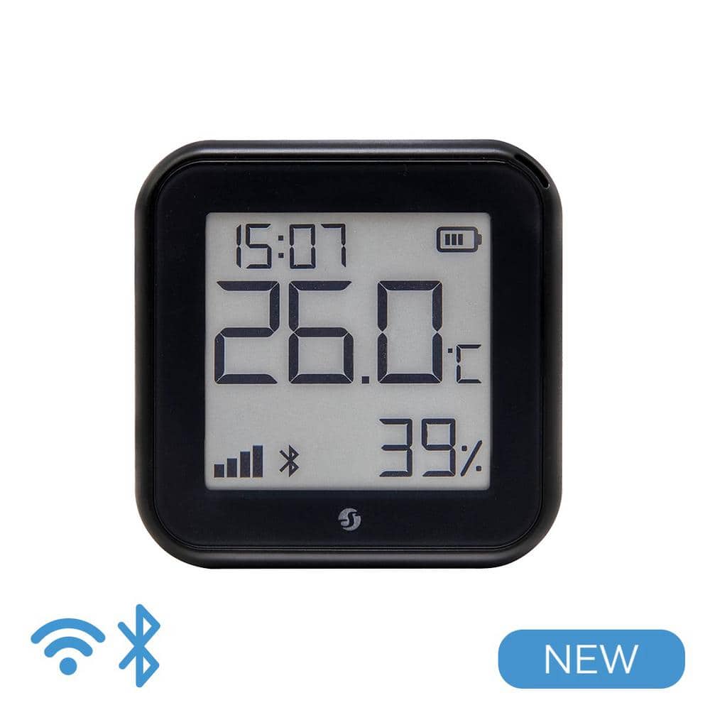 Shelly H and T Gen3 Black, Wi-Fi and Bluetooth Smart Temperature and ...