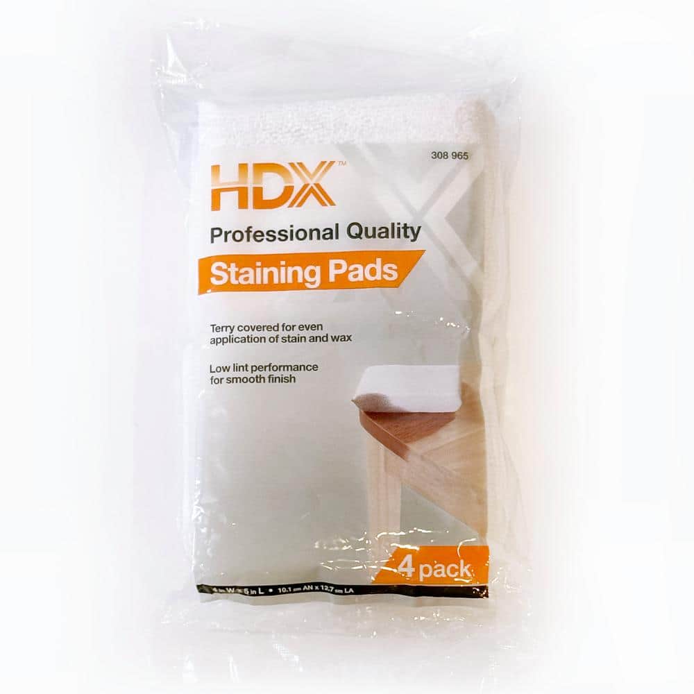 HDX 5 in. Microfiber Staining Pads (4-Pack) HDX-686477 - The Home Depot