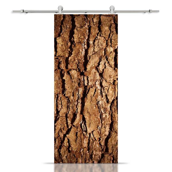 CALHOME 36 in. x 96 in. Artisan Print Series Tree Bark MDF Modern ...
