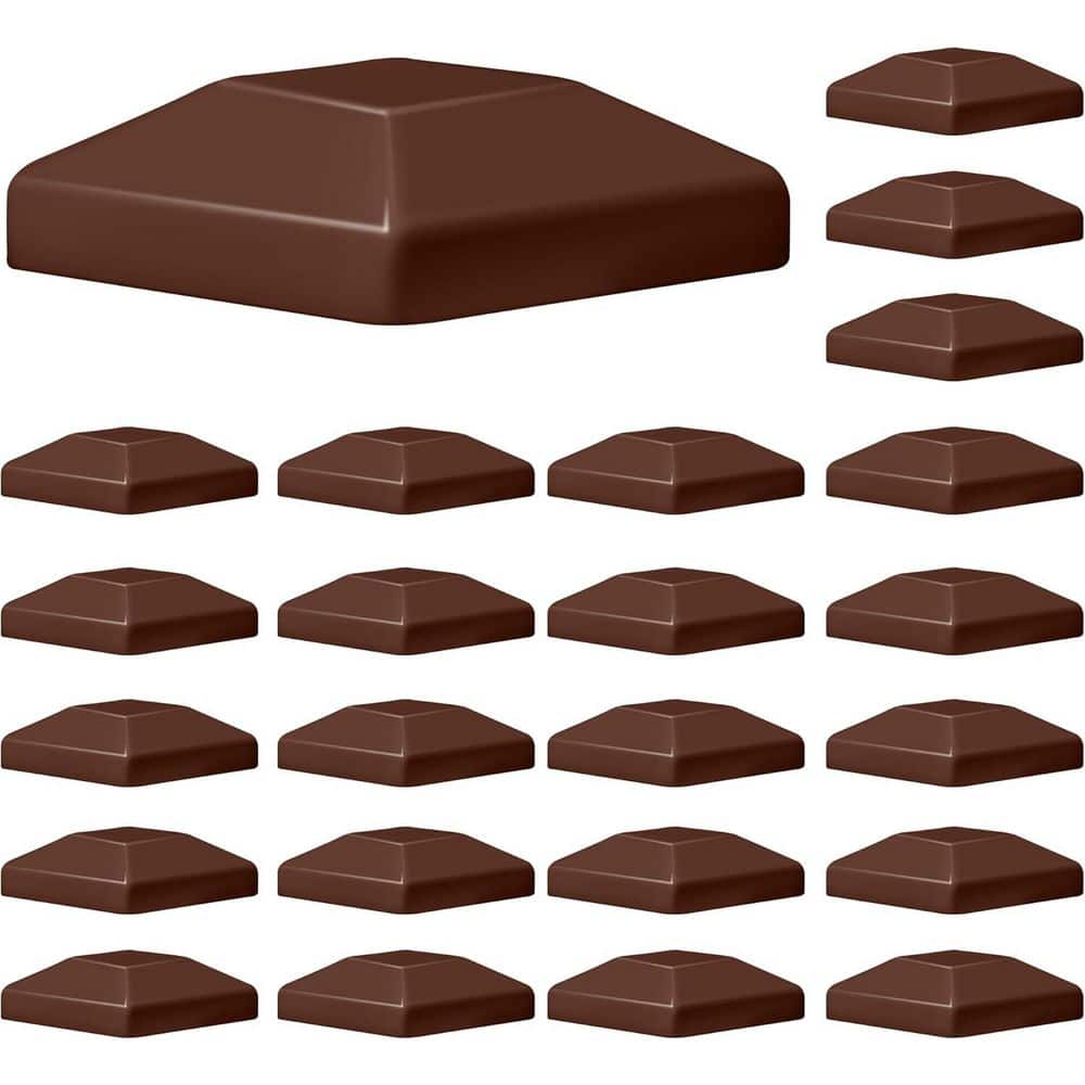 Afoxsos Brown Durable Plastic Wood Fence Post Caps Water-Proof UV-Proof ...