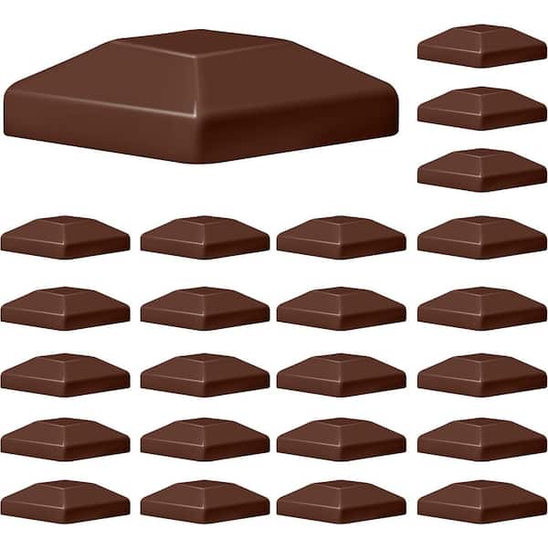 Afoxsos Brown Durable Plastic Wood Fence Post Caps Water-Proof UV-Proof ...