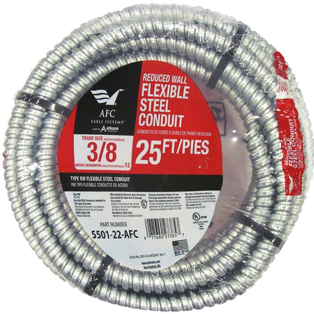 AFC Cable Systems 3/8 x 25 ft. Flexible Steel Conduit 5501-22-AFC - The ...