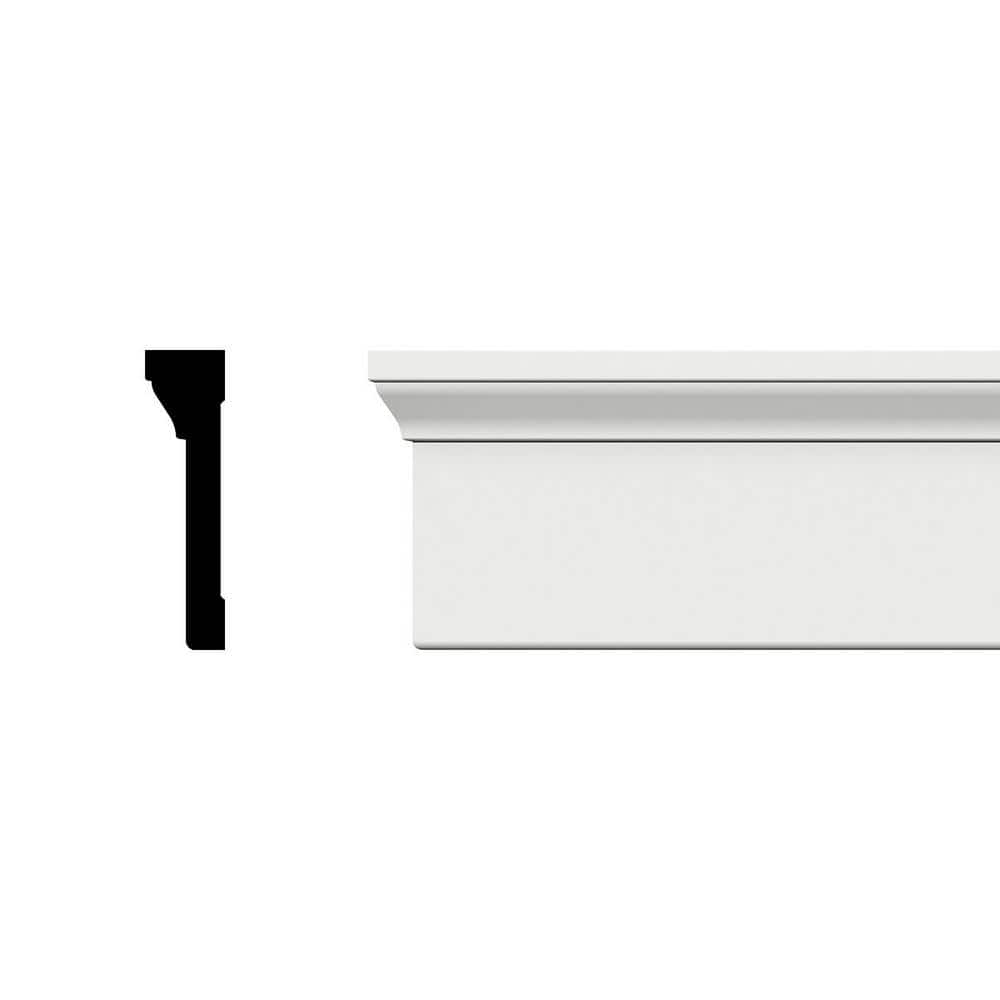 Ekena Millwork 4-1/2 in. x 1-1/4 in. x 96 in. Back Band Casing Moulding ...