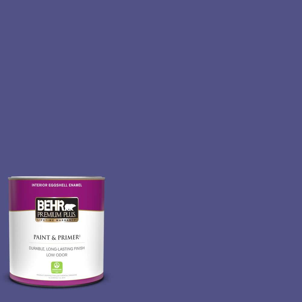 BEHR PREMIUM PLUS 1 qt. #P550-7 Purple Prince Eggshell Enamel Low Odor ...