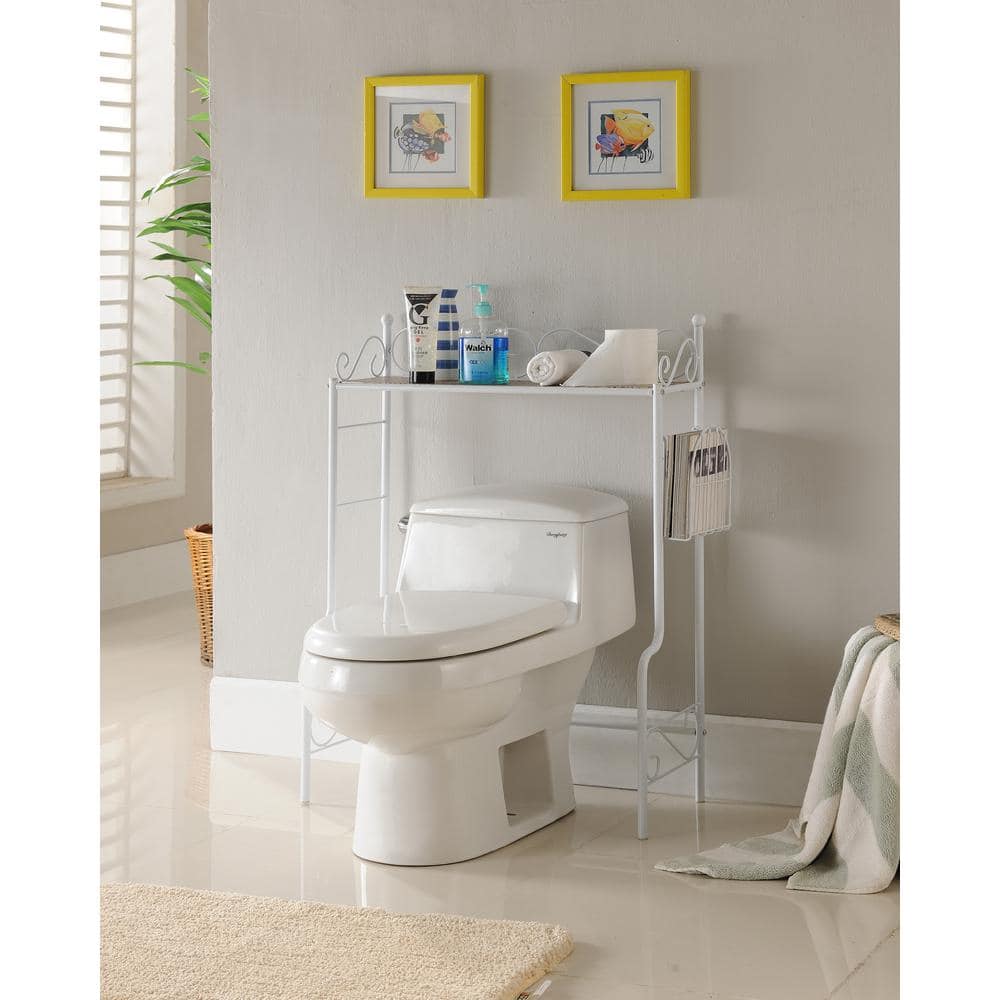 Kings Brand Furniture White Freestanding Etagere Bathroom Shelf Storage ...