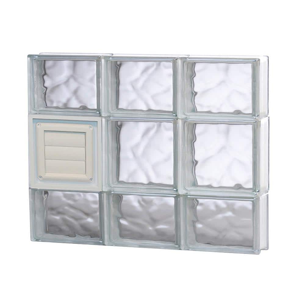 Clearly Secure 23.25 in. x 19.25 in. x 3.125 in. Frameless Wave Pattern ...