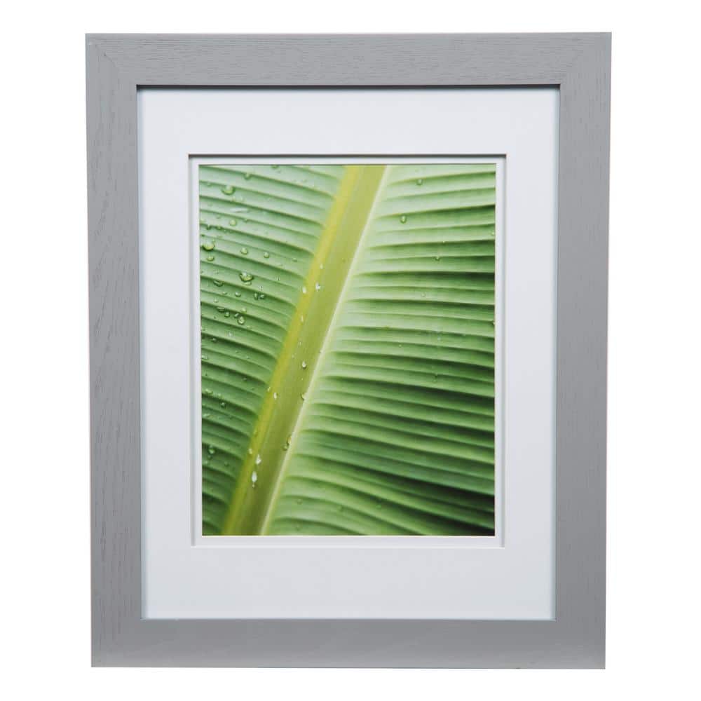 Pinnacle Gallery 8 in. x 10 in. Gray Double Mat Picture Frame-17FW1495 ...